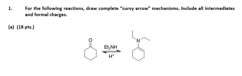 Solved 1. For the following reactions, draw complete Solved 1. For the following reactions, draw complete