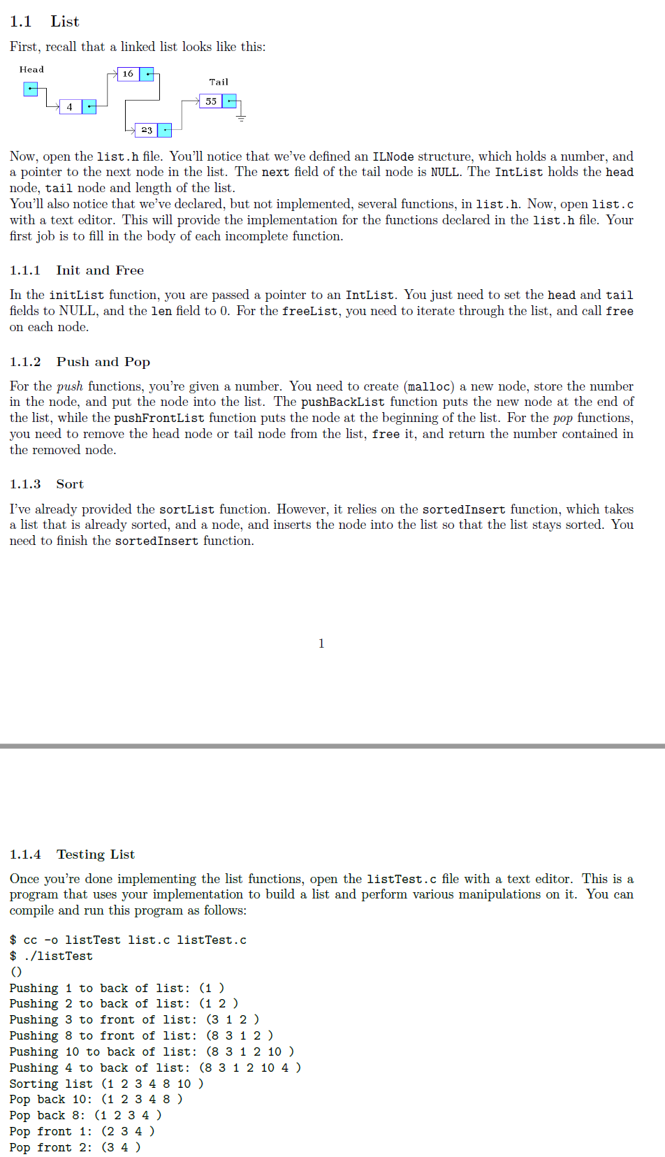 Solved #include "list.h" #include #include #include void | Chegg.com