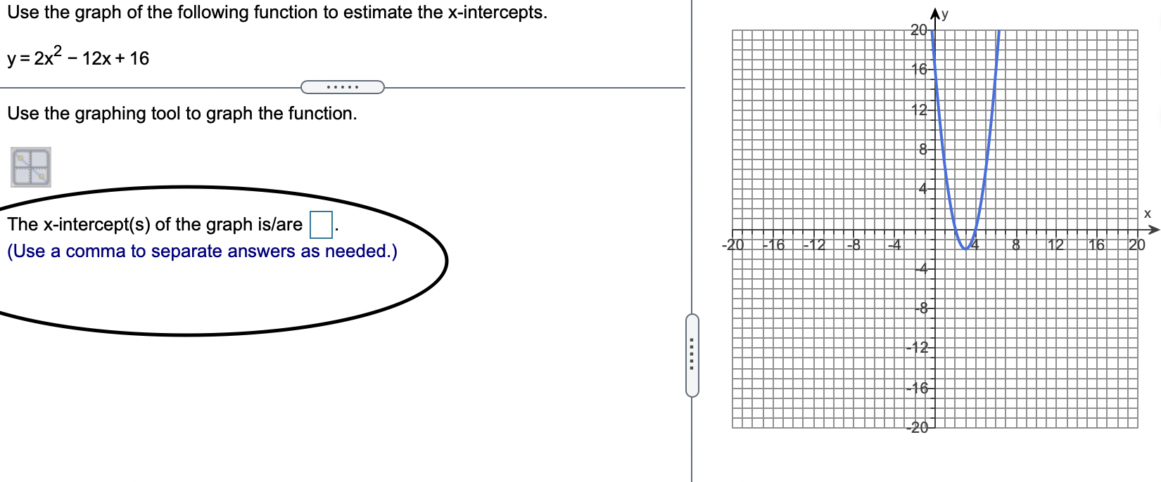 Solved Use the graph of the following function to estimate | Chegg.com