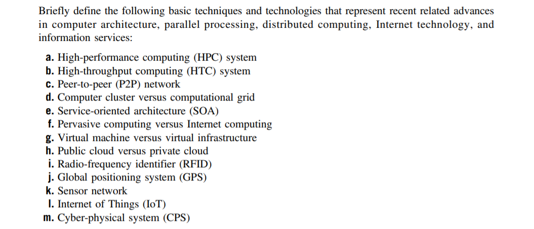 Solved Briefly define the following basic techniques and | Chegg.com