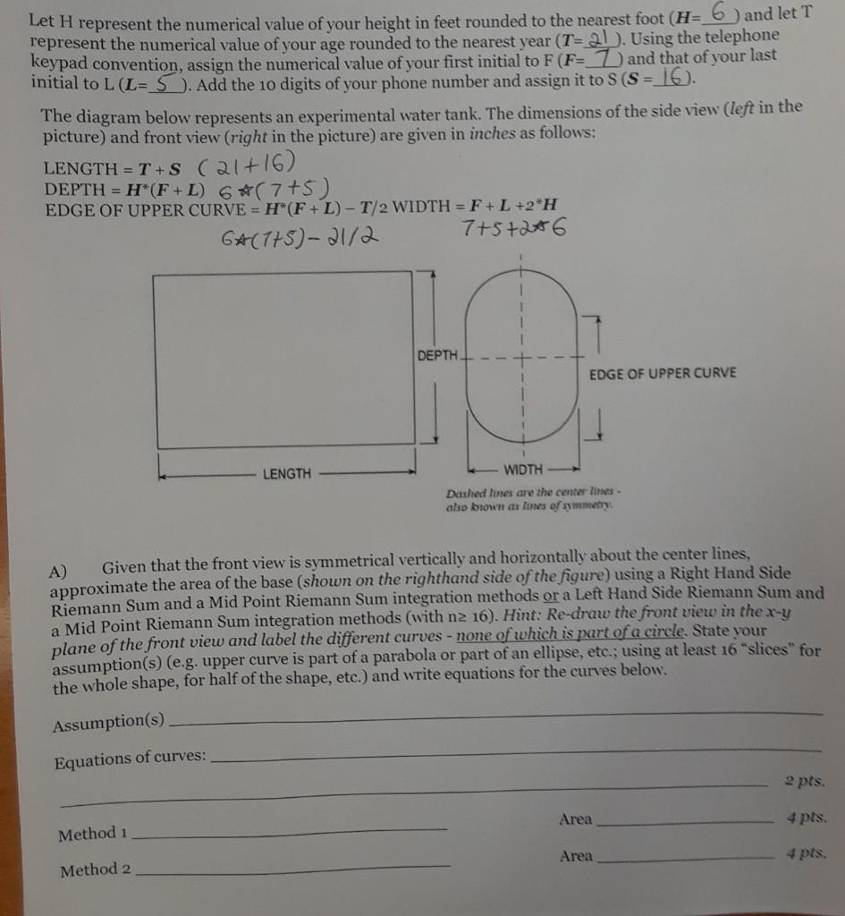 Solved Let H represent the numerical value of your height in | Chegg.com