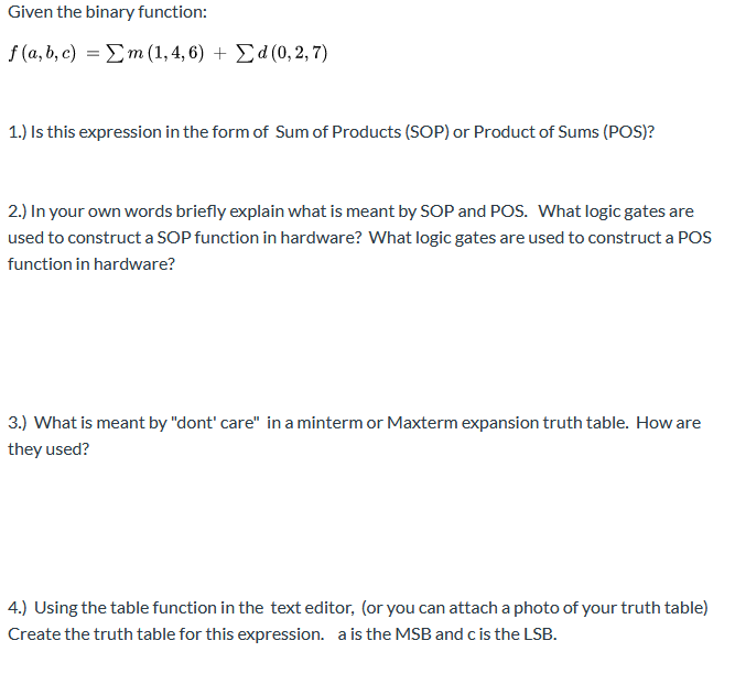 Solved Need help with this, need to verify that my answers | Chegg.com