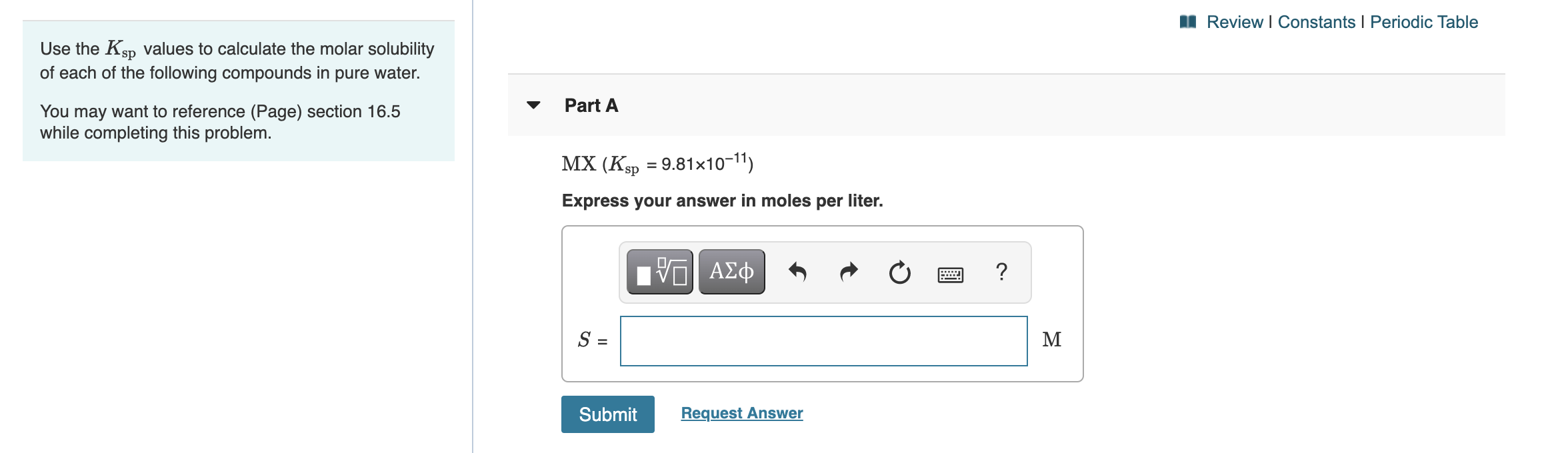 Solved Review | Constants | Periodic Table Use the Ksp | Chegg.com