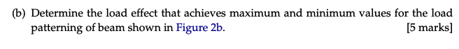 (b) Determine the load effect that achieves maximum | Chegg.com