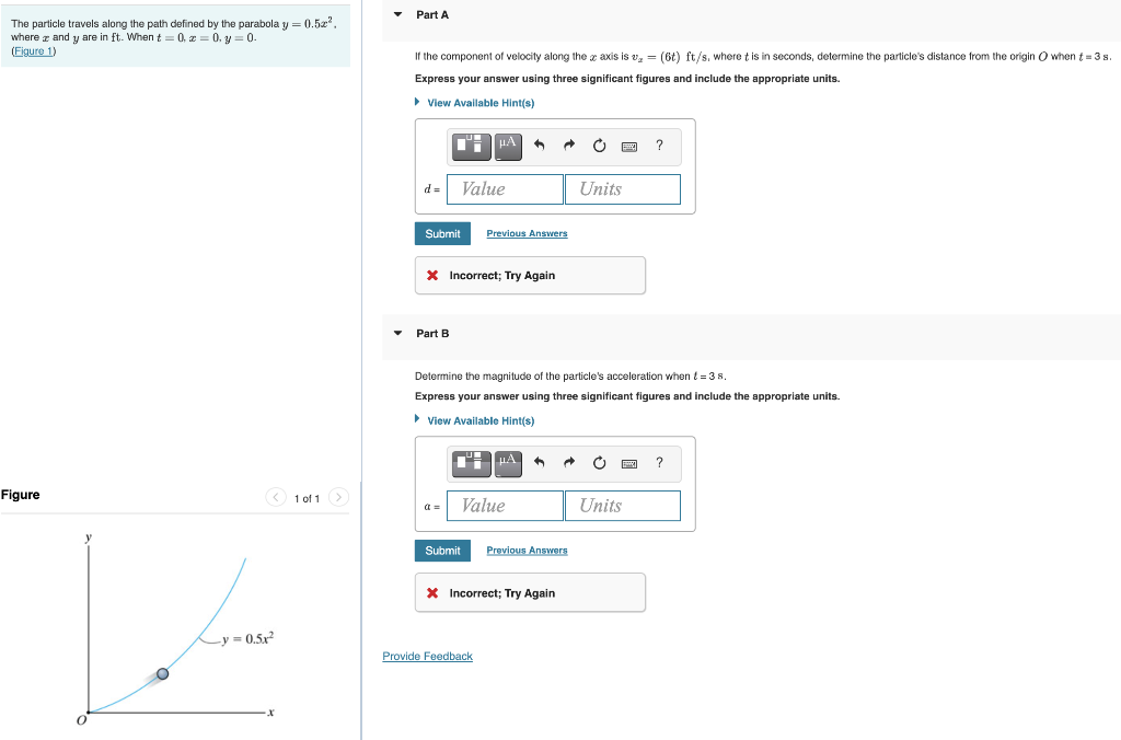Solved Part A The particle travels along the path defined by | Chegg.com