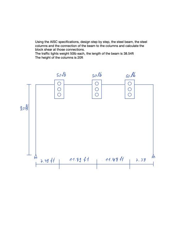 Solved Using the AISC specifications, design step by step, | Chegg.com