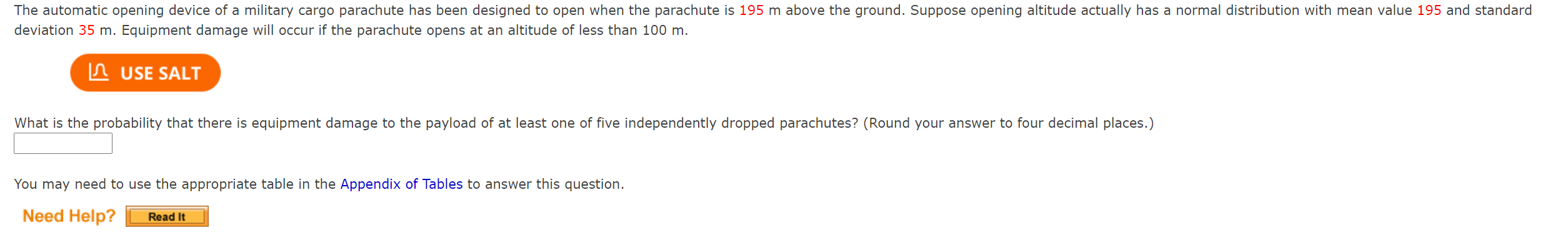 Solved The automatic opening device of a military cargo | Chegg.com