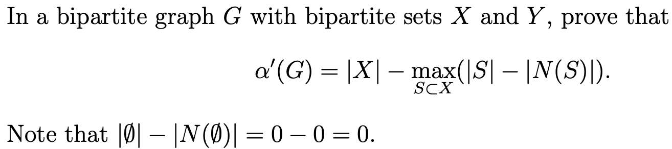 Solved In a bipartite graph G ﻿with bipartite sets x ﻿and Y, | Chegg.com