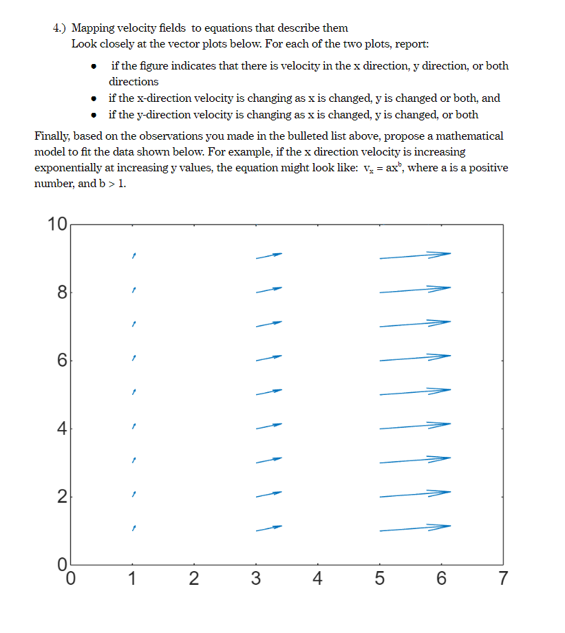 Solved 4.) ﻿Mapping velocity fields to equations that | Chegg.com