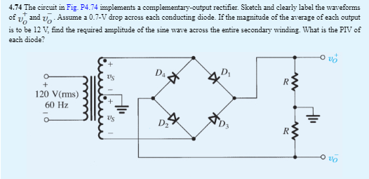 Solved 4.74 The circuit in Fig. P4.74 implements a | Chegg.com