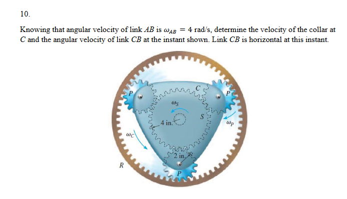 Solved Knowing that angular velocity of ﻿link | Chegg.com