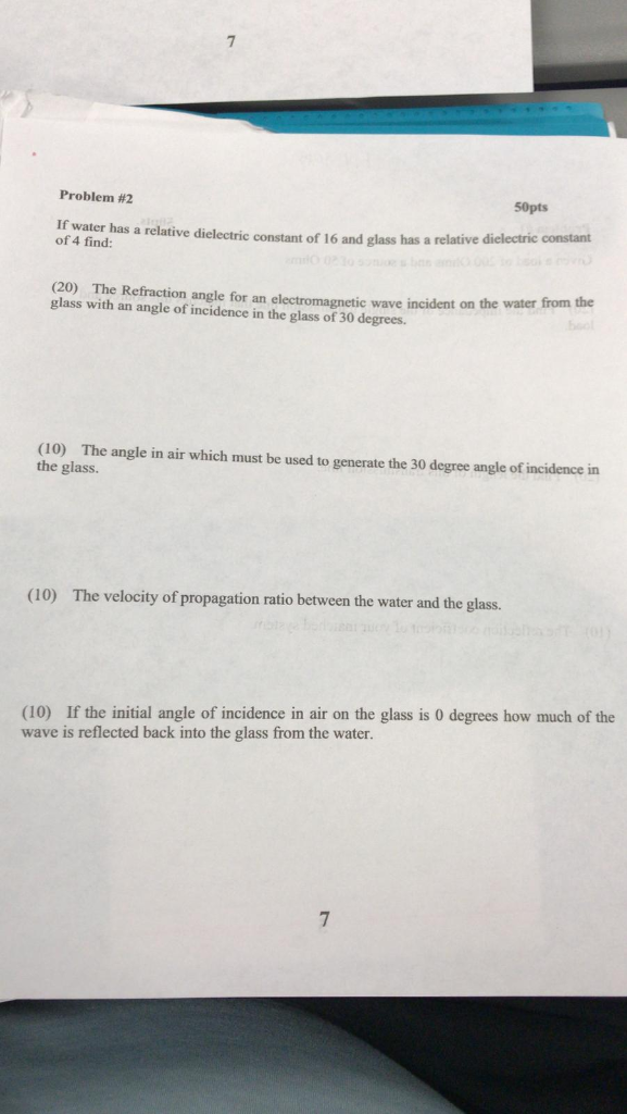 Solved 50pts Problem # 2 sa relative dielectric constant of | Chegg.com