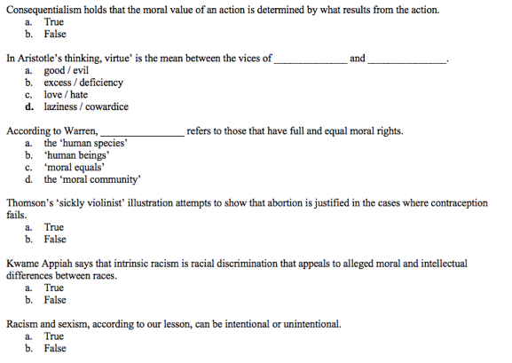 Solved Consequentialism holds that the moral value of an | Chegg.com