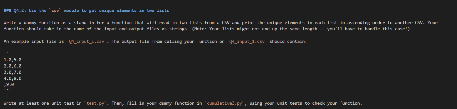 Solved \#\#\#\#\#\# Q4.2: Use the 'csv' module to get unique | Chegg.com