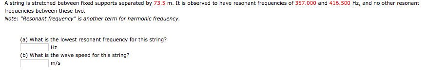 Solved A string is stretched between fixed supports | Chegg.com