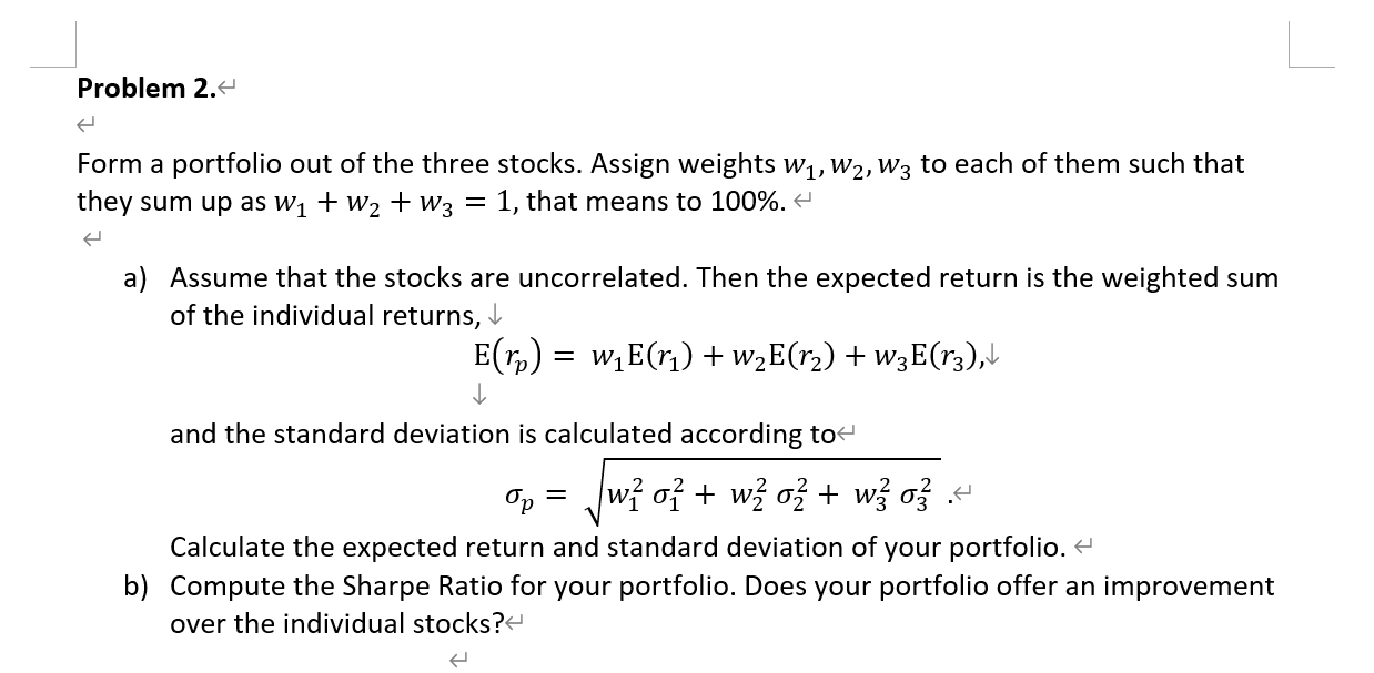 Problem 1: Calculate the expected annualized return | Chegg.com