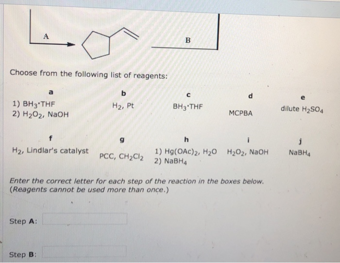 Solved 12.22a Choose from the following list of reagents: | Chegg.com