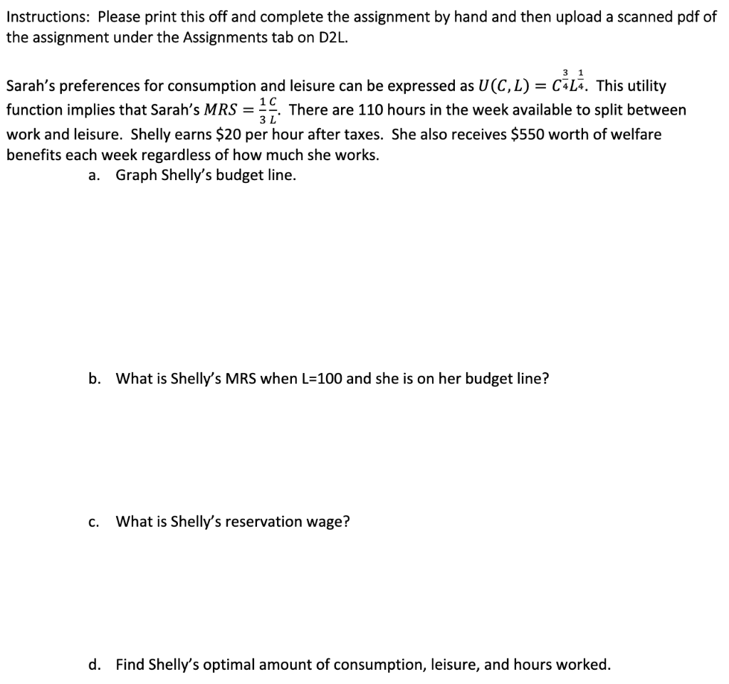 Solved Instructions: Please print this off and complete the | Chegg.com