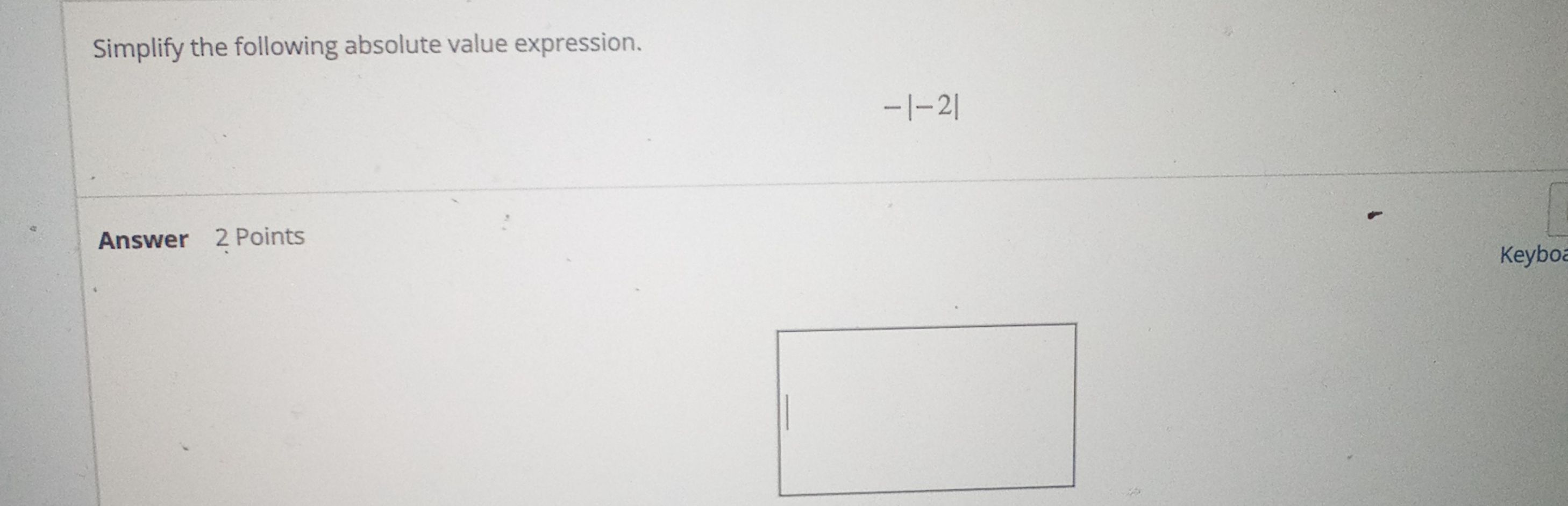 Solved Simplify the following absolute value | Chegg.com