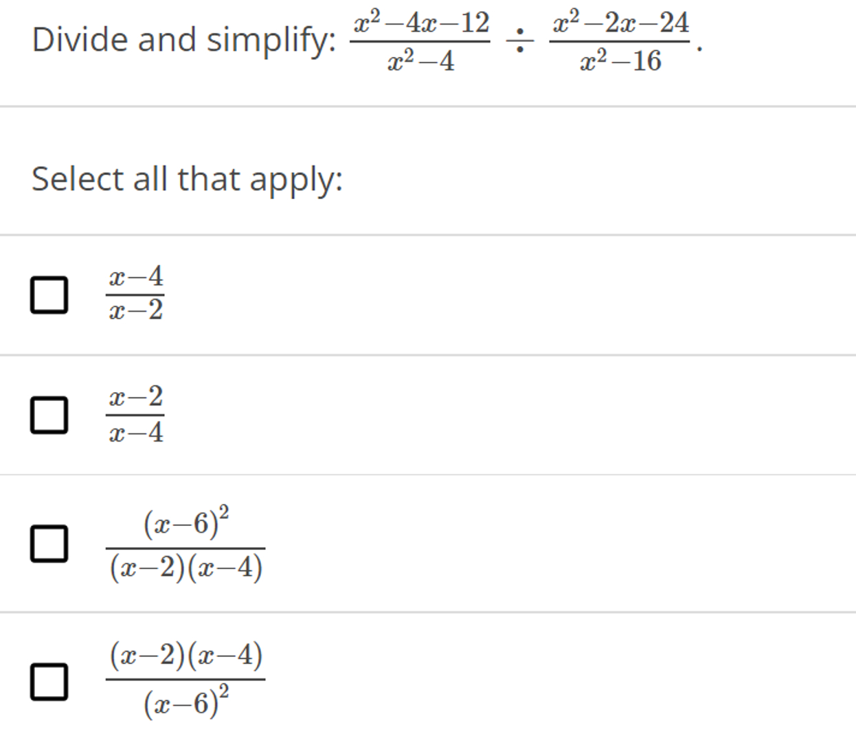 Solved Divide and simplify: | Chegg.com