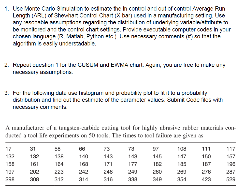 1. Use Monte Carlo Simulation to estimate the in | Chegg.com
