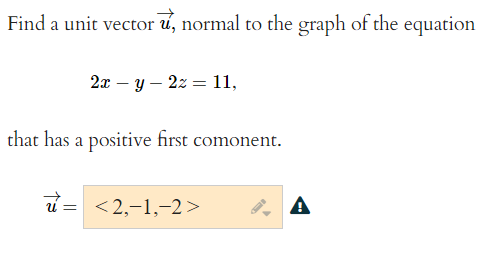 Solved Find a unit vector u, normal to the graph of the | Chegg.com