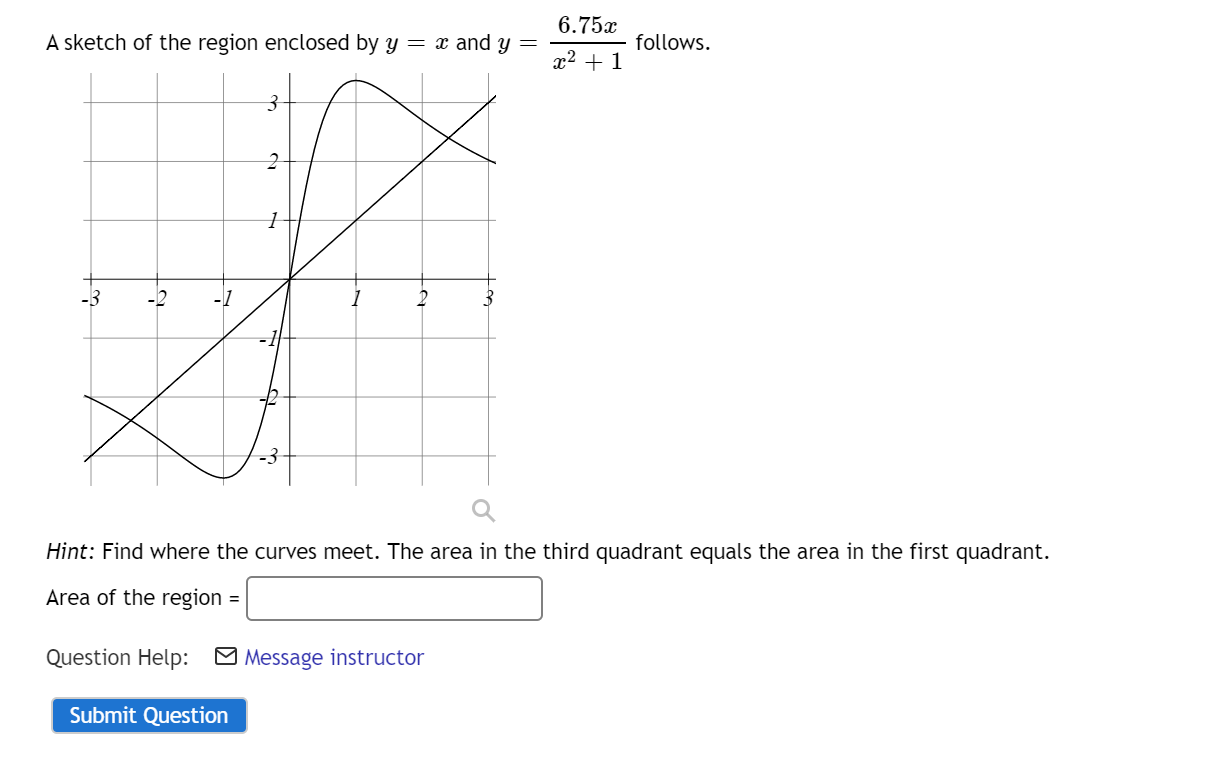 Solved A sketch of the region enclosed by y = x and y = | Chegg.com