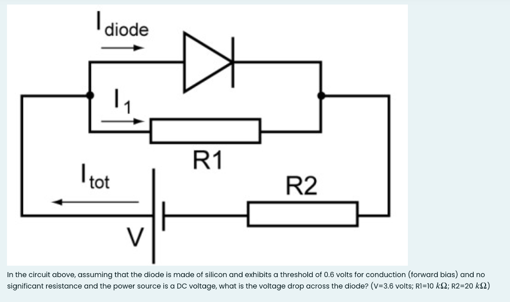 Solved In the circuit above, assuming that the diode is made | Chegg.com