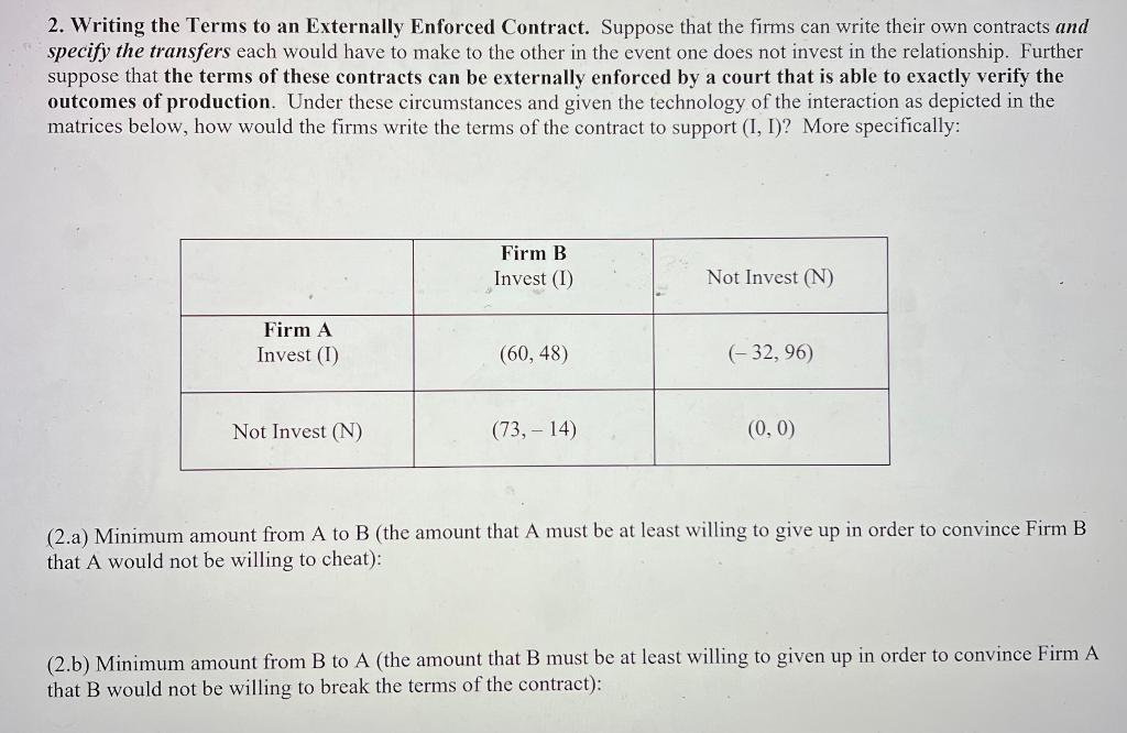 Solved 2. Writing the Terms to an Externally Enforced | Chegg.com