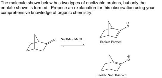 Solved The molecule shown below has two types of enolizable | Chegg.com