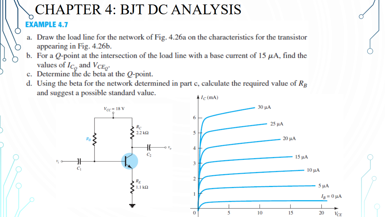 Solved CHAPTER 4: BJT DC ANALYSIS EXAMPLE 4.7 a. Draw the | Chegg.com