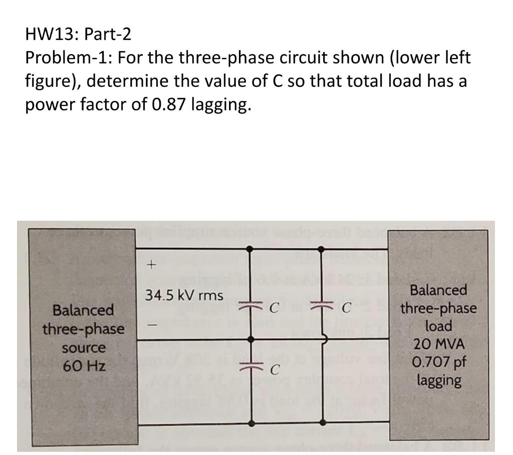 Solved HW13: Part-2 Problem-1: For the three-phase circuit | Chegg.com