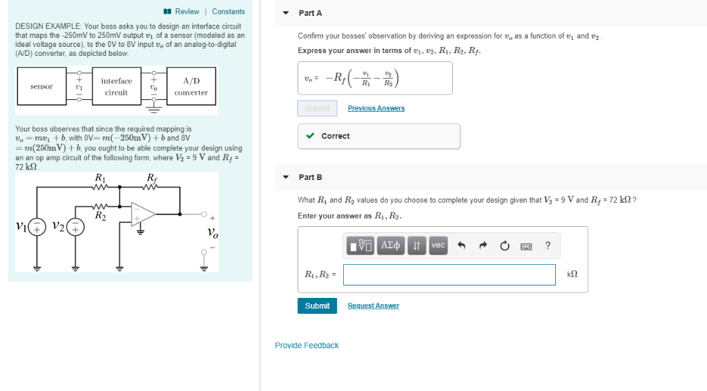 Solved Review| Constants Part A DESIGN EXAMPLE: Your boss | Chegg.com