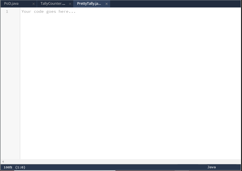 Solved Today's task is to subclass the TallyCounter class | Chegg.com