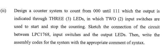 Solved (ii) Design a counter system to count from 000 until | Chegg.com