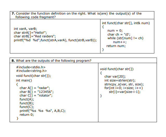 Solved 1. Which of the following define(s) the C-string | Chegg.com