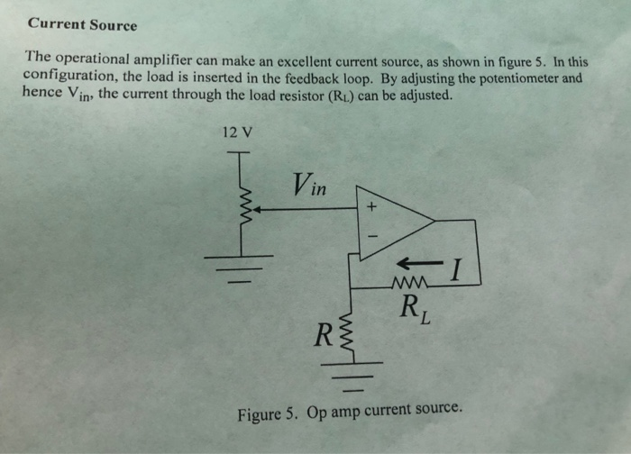 Solved Current Source The operational amplifier can make an | Chegg.com