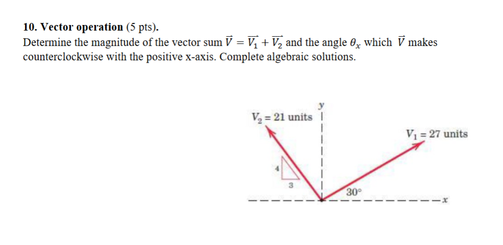 Solved Vector operation (5 ﻿pts).Determine the magnitude of | Chegg.com