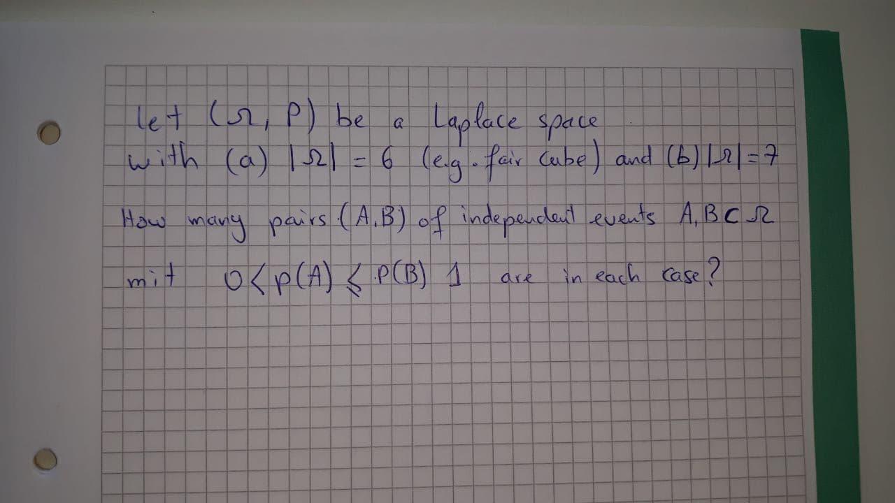 Solved let (or, P) be a Laplace space with (a) is 6 legfar | Chegg.com