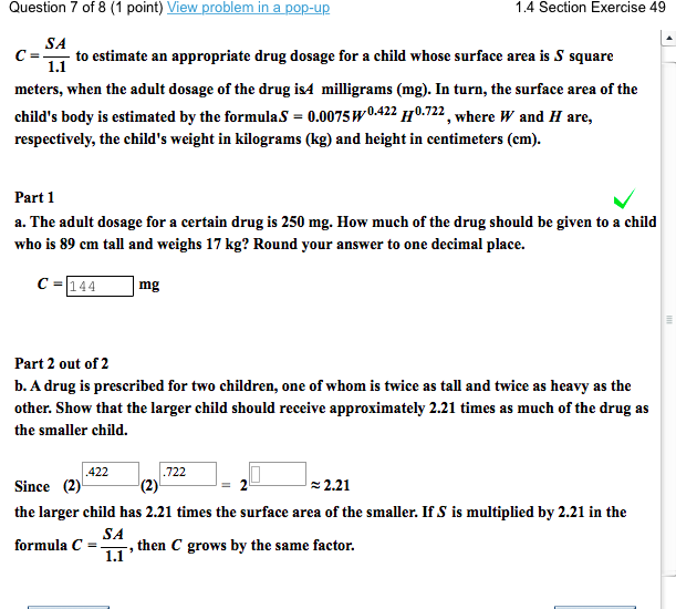Solved Question 7 of 8 (1 point) View problem in a pop-up | Chegg.com