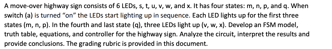 A move-over highway sign consists of 6 LEDs, | Chegg.com