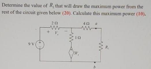 Solved Determine the value of R, that will draw the maximum | Chegg.com