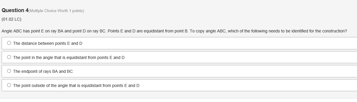 Solved Question 4(Multiple Choice Worth 1 points) (01.02 LC) | Chegg.com