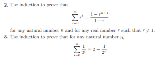 Solved In addition to proving this by induction, show that | Chegg.com