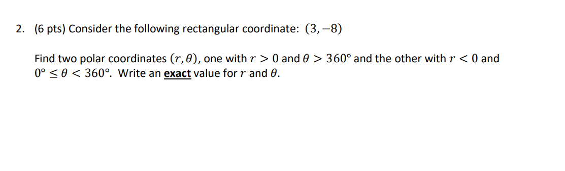 Solved 6 Pts Consider The Following Rectangular Chegg