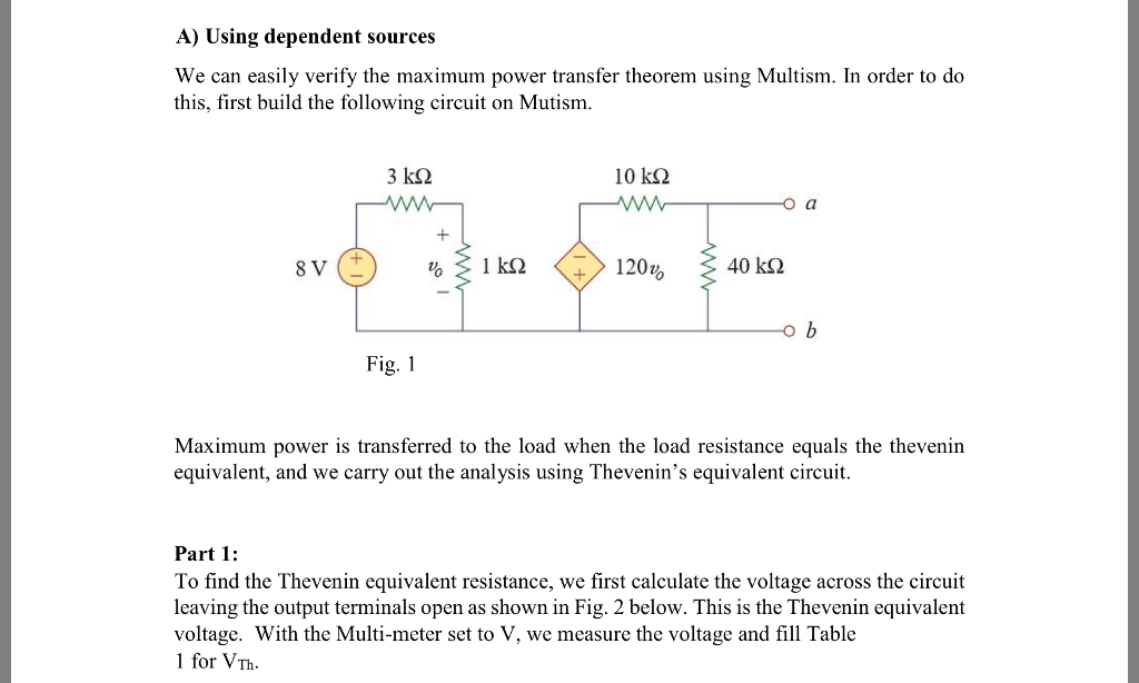 Solved A) Using dependent sources We can easily verify the | Chegg.com