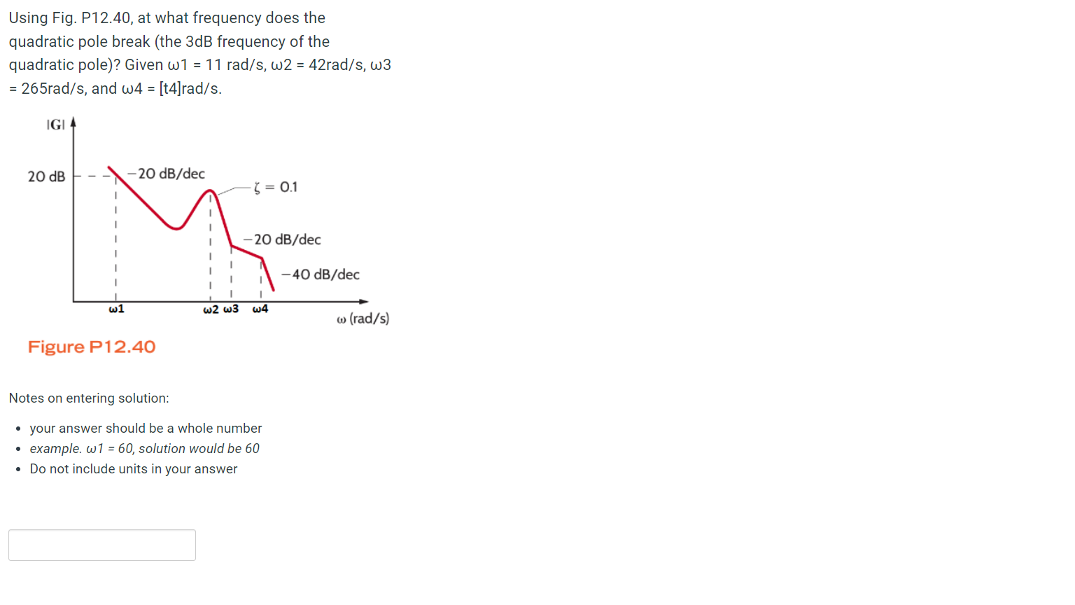 Solved Using Fig. P12.40, at what frequency does the | Chegg.com
