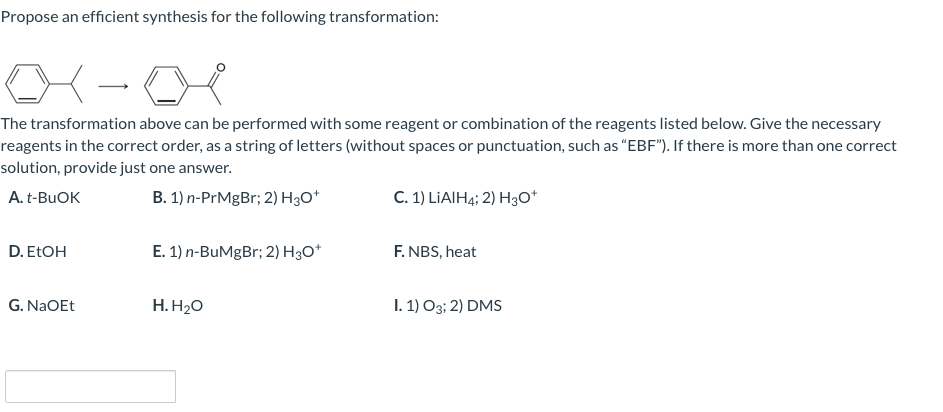 Solved Propose an efficient synthesis for the following | Chegg.com