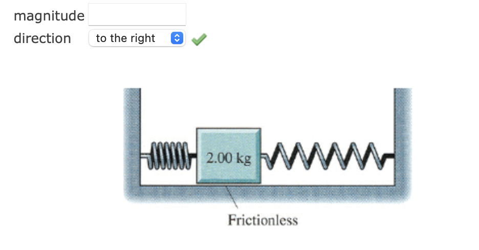 Solved The block in the figure below rests on a frictionless | Chegg.com