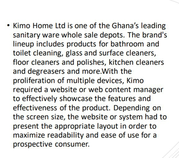 Solved you are supposed to identify the challenges that Kimo | Chegg.com